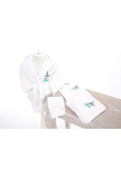 Özdilek Bugs Bunny Nakışlı Bebek Bambu Bornoz Seti Beyaz Özdilek Bugs Bunny Nakışlı Bebek Bambu Bornoz Seti Beyaz