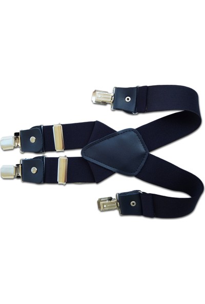 Kemer Sepeti Lacivert Renkli Dört Klipsli Pantolon Askısı