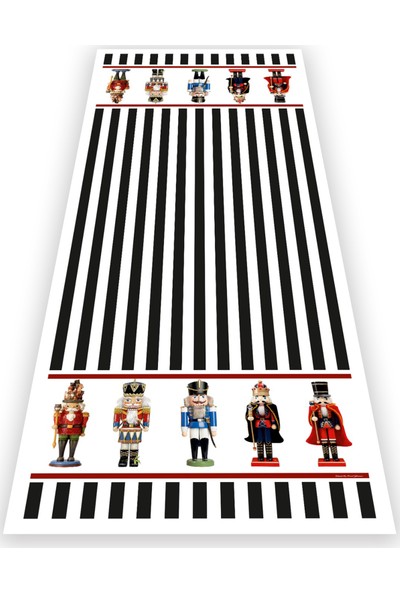 Kombinbir Çizgili Nutcracker Kurşun Asker Runner