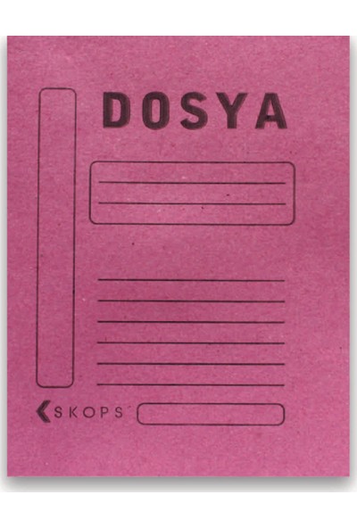Skops Tam Kapak Karton Telli Dosya 10'lu