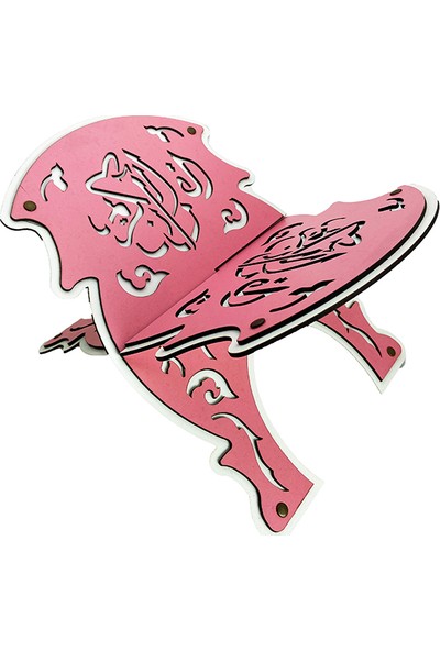 Zemzemm Geçmeli Ahşap Çocuk Kuran Rahlesi Pembe Zemzemm Geçmeli Ahşap Çocuk Kuran Rahlesi Pembe