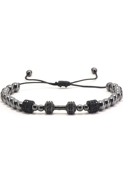Zuk Collection ’Luxury Men’ Doğaltaş Makrome Hematit Bileklik Zuk Collection ’Luxury Men’ Doğaltaş Makrome Hematit Bileklik