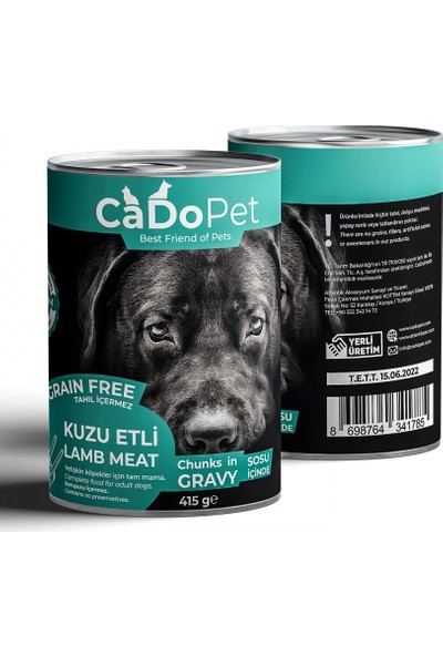 Cado Pet Köpek Kuzu Etli Konserve 415 gr