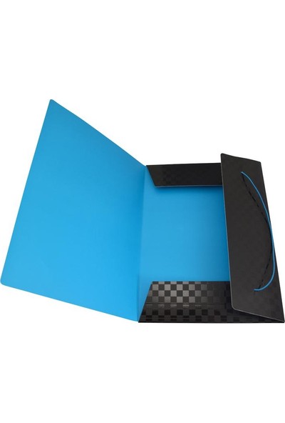 Umix U1361B Black Lastikli Dosya Mavi-Siyah Karton