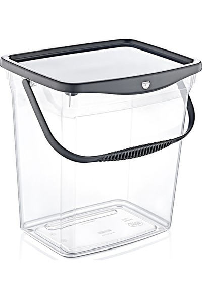 Hobby Life Q-Box Şeffaf Deterjanlık 6 Litre - 08 1082 Gri Kapaklı Hobby Life Q-Box Şeffaf Deterjanlık 6 Litre - 08 1082 Gri Kapaklı