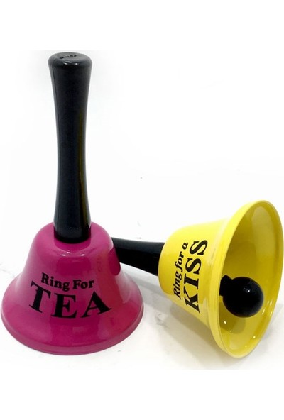 Renkli Metal Mini El Çanı Resepsiyon Çanı Okul Zili 13 cm