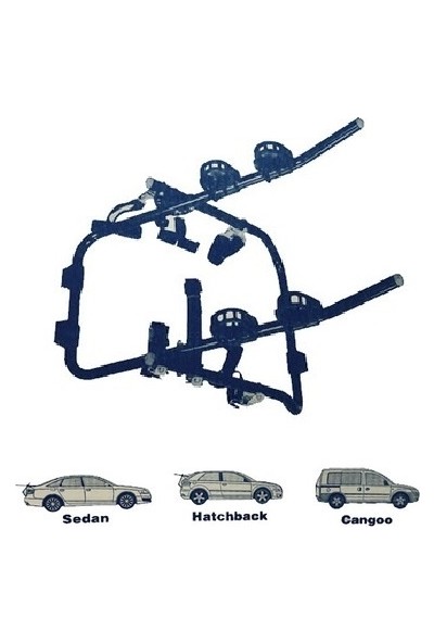 Kalın Demirli Ikili Ekonomik Bisiklet Taşıma Aparatı Hızlı Kurulumla Otomobilde Bisiklet Taşıma Standı