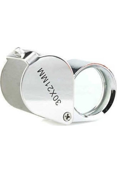 Palet Sanat Paslanmaz Çelik Kaplı Büyüteç Lüp 30 x 21 cm