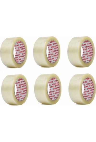 Starline Ithal Koli Bandı 45MM x 100 cm Şeffaf 6 Adet Starline Ithal Koli Bandı 45MM x 100 cm Şeffaf 6 Adet
