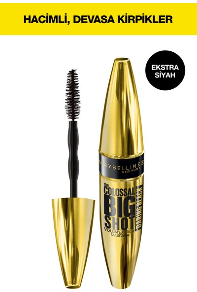 Maybelline New York The Colossal Big Shot Daring Black Maskara - Ekstra Siyah Maybelline New York The Colossal Big Shot Daring Black Maskara - Ekstra Siyah