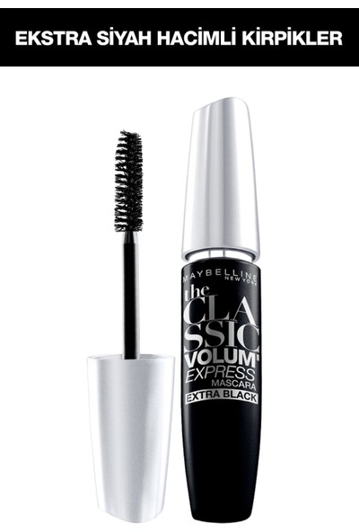 Maybelline New York Volum' Express Classic Ekstra Siyah Maskara Maybelline New York Volum' Express Classic Ekstra Siyah Maskara