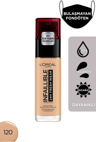 L'Oréal Paris Infaillible 24H Fondöten 120 VANILLA