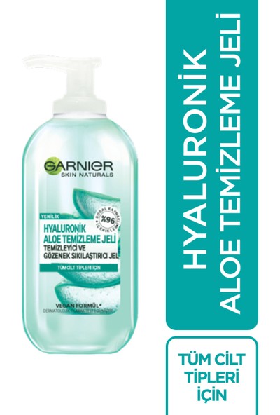 Garnier Hyaluronik Aloe Temizleme Jeli 200 Ml Garnier Hyaluronik Aloe Temizleme Jeli 200 Ml