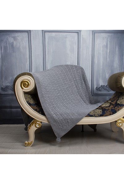 Madame Suzie de paris Gri Triko Tv Battaniye