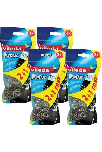 Vileda Çelik Bulaşık Teli 3 Al 2 Öde x 4 Paket
