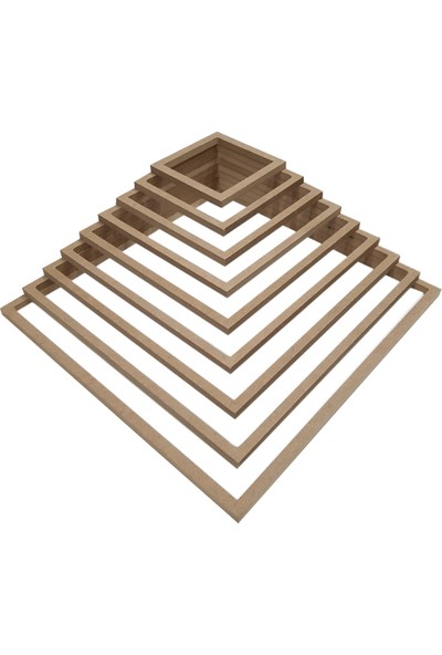 VRDEPO Vidasız Kasnak Ham Mdf Düş Kapanı Halkası Kare 9'lu