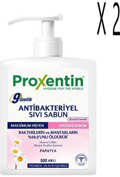 Proxentin Antibakteriyel Sıvı Sabun Hassas Bakım Papatya 500 ml x 2