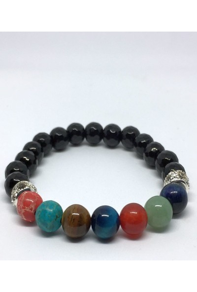 Axexuar 7 Çakra Doğal Taş Çakra Denge Bileklik Oniks Axexuar 7 Çakra Doğal Taş Çakra Denge Bileklik Oniks