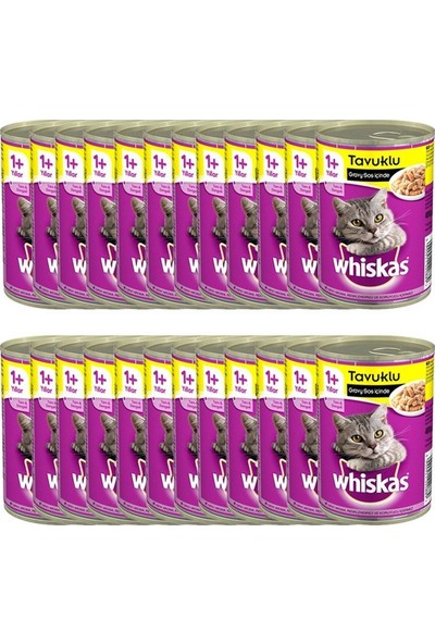 Whiskas Tavuklu Konserve Kedi Maması 400 gr x 24 Adet Whiskas Tavuklu Konserve Kedi Maması 400 gr x 24 Adet