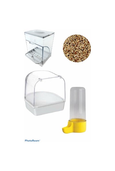 Sepet Shop Akıllı Yemlik + Banyoluk + Gaga Suluk + 1 kg Yem Kuş Ihtiyaç Seti Sepet Shop Akıllı Yemlik + Banyoluk + Gaga Suluk + 1 kg Yem Kuş Ihtiyaç Seti