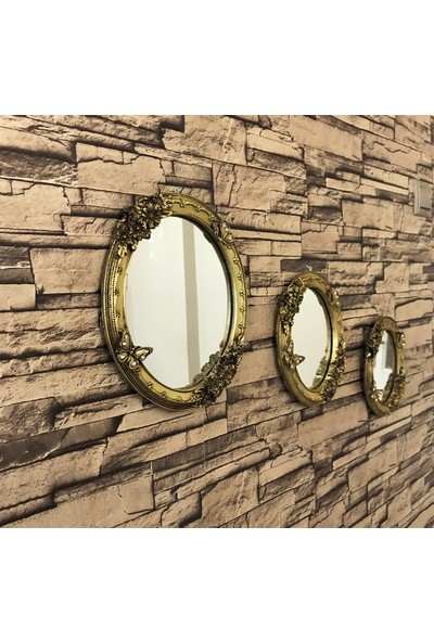 Sarbunu Bahar 3'lü Dekoratif Ayna Sarbunu Bahar 3'lü Dekoratif Ayna