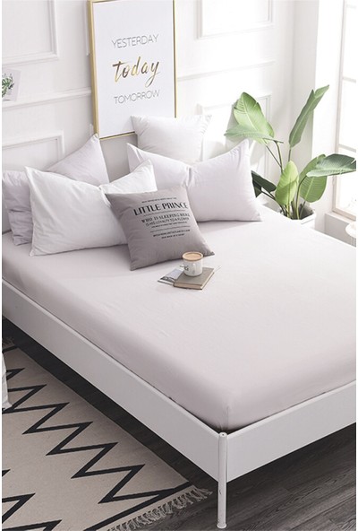 Roza Home Collection Beyaz Tek Kişilik Pamuklu Lastikli Çarşaf 100X200 Roza Home Collection Beyaz Tek Kişilik Pamuklu Lastikli Çarşaf 100X200