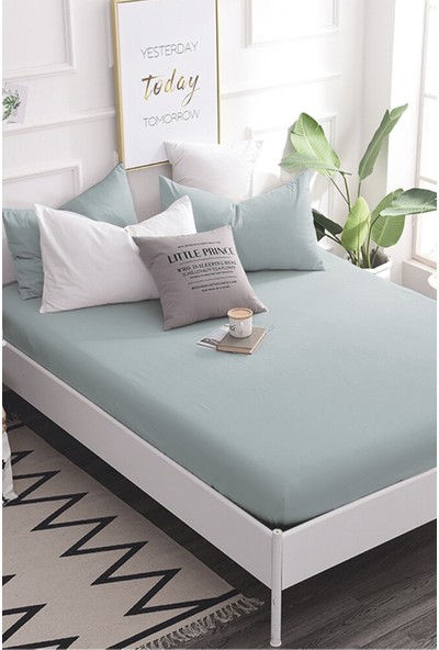 Roza Home Collection Mint Yeşili Tek Kişilik Pamuklu Lastikli Çarşaf 100X200 Roza Home Collection Mint Yeşili Tek Kişilik Pamuklu Lastikli Çarşaf 100X200