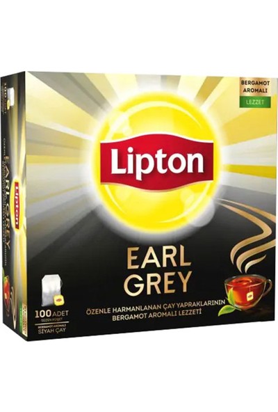 Lipton Earl Grey Bardak Poşet Çay 100LÜ