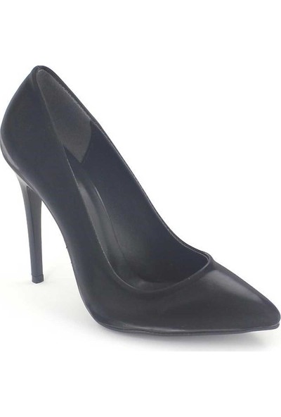 Melsu 2071800 Kadın Uzun Topuklu Ayakkabı Siyah Rugan Melsu 2071800 Kadın Uzun Topuklu Ayakkabı Siyah Rugan