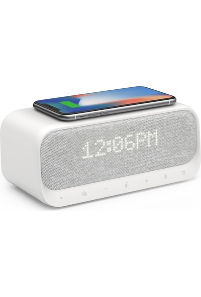 Anker SoundCore Wakey Qi Hızlı Kablosuz Şarjlı Çalar Saat FM Radyo - Bluetooth 5.0 Stereo Hoparlör - A3300 - Beyaz Anker SoundCore Wakey Qi Hızlı Kablosuz Şarjlı Çalar Saat FM Radyo - Bluetooth 5.0 Stereo Hoparlör - A3300 - Beyaz