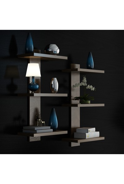 Yiğit Dizayn Irmak Duvar Rafı Ceviz Yiğit Dizayn Irmak Duvar Rafı Ceviz
