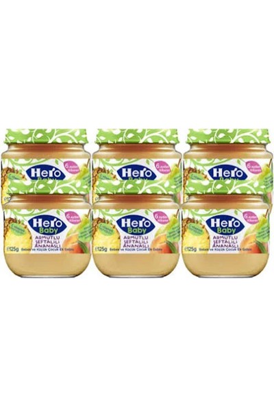 Hero Baby Armutlu Şeftalili Ananaslı 125 gr Hero Baby Armutlu Şeftalili Ananaslı 125 gr
