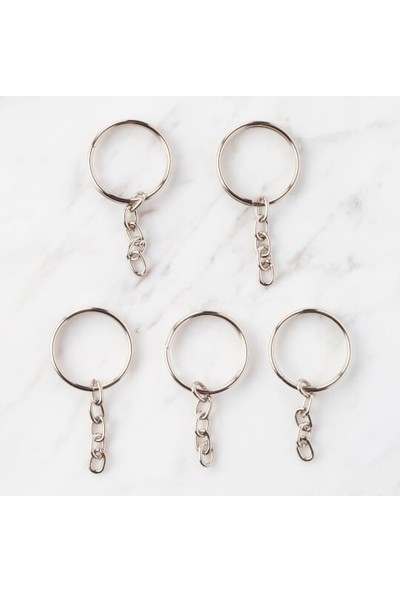 Erdoğan Çarşı Zincirli Anahtarlık Halkası 50 Adet 2,5 cm