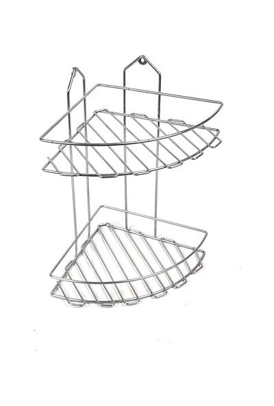 Vip Home Concept 2 Katlı Banyo Köşe Duş Rafı Metal 36 cm Vip Home Concept 2 Katlı Banyo Köşe Duş Rafı Metal 36 cm