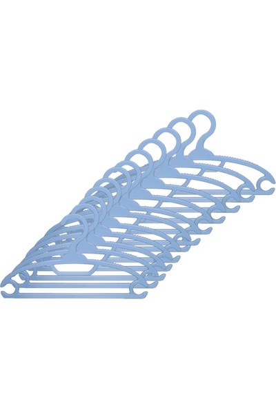 Gondol Plastik Çocuk Bebek Kıyafet Askısı 12 Adet Mavi Gondol Plastik Çocuk Bebek Kıyafet Askısı 12 Adet Mavi