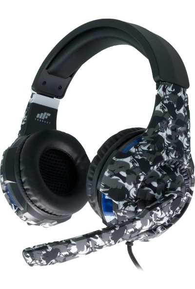 MF Product Strike 0539 Kablolu Kulak Üstü Kamuflajlı Oyuncu Kulaklığı Siyah