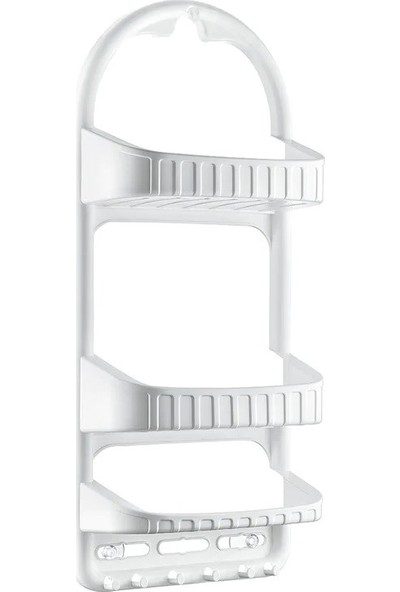 Vip Home Concept Vip Home 3 Katlı Vantuzlu Banyo Duş Rafı Askı Kancalı