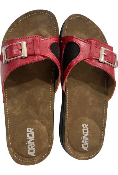 Orinor Kırmızı Topuk Dikeni Ve Kemik Çıkıntısı Bayan Terliği