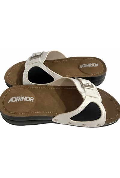 Orinor Beyaz Topuk Dikeni Ve Kemik Çıkıntısı Bayan Terliği