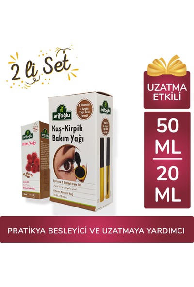 Arifoğlu Pratikya Kaş Kirpik Bakım Yağı + Hint Yağı Arifoğlu Pratikya Kaş Kirpik Bakım Yağı + Hint Yağı