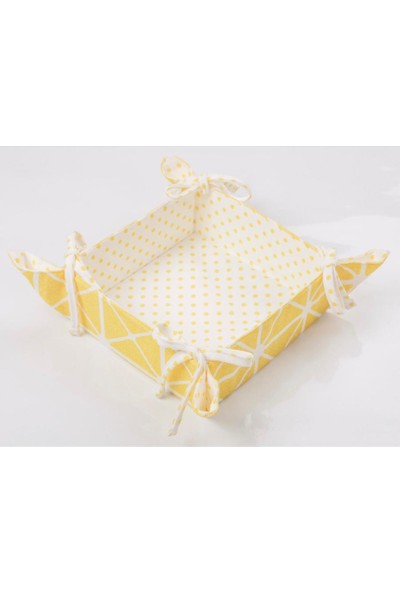 Cuscohome Sarı 40 x 40 cm Yıkanabilir Ekmek Sepeti Cuscohome Sarı 40 x 40 cm Yıkanabilir Ekmek Sepeti