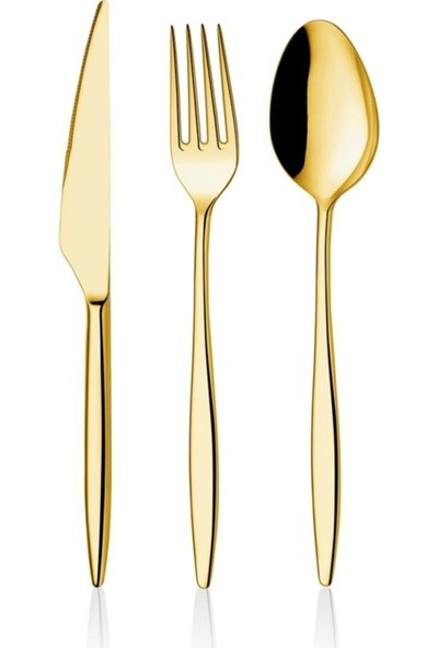 Öz Fırat 36 Parça Gold Çatal Kaşık Takımı