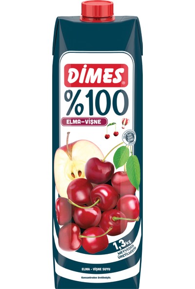 Dimes %100 Elma&Vişne 1 L Dimes %100 Elma&Vişne 1 L