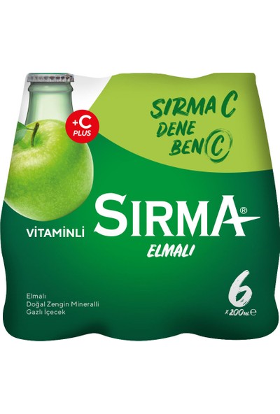 Sırma C+ Elma Aromalı Maden Suyu 6x200 ml Sırma C+ Elma Aromalı Maden Suyu 6x200 ml