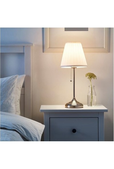 Ikea Arstıd Abajur,nikel Kaplama-Beyaz 55CM A++ Ikea Arstıd Abajur,nikel Kaplama-Beyaz 55CM A++