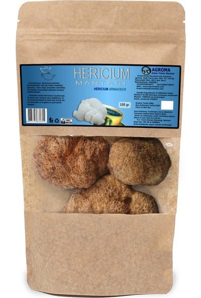 Agroma Hericium Aslan Yelesi Mantarı Kuru 100 gr Agroma Hericium Aslan Yelesi Mantarı Kuru 100 gr