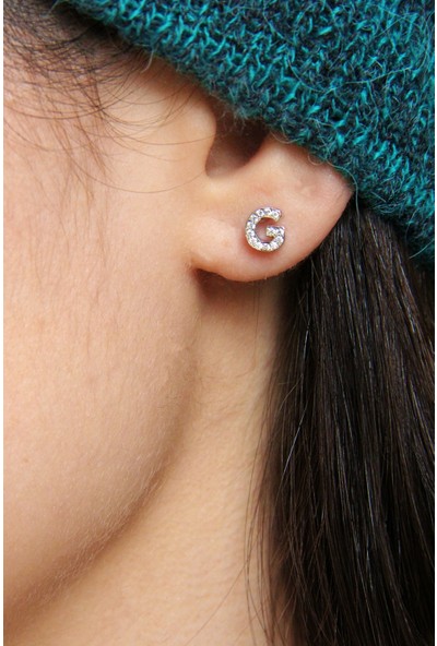 Argentum Concept G Harfi Çivili Gümüş Tek Küpe K077401