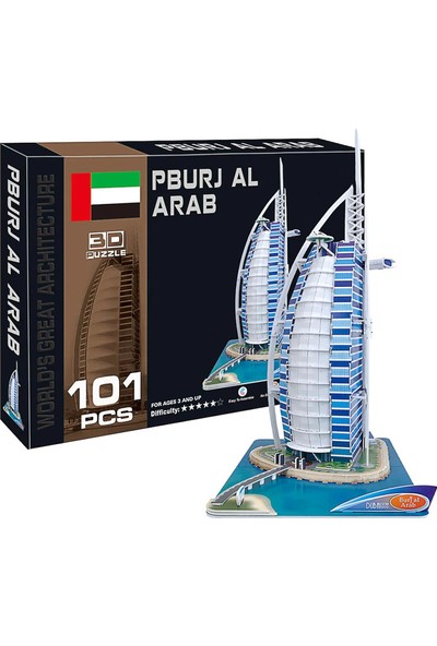 CC Oyuncak 3D Puzzle Pburj Al Arab 3 Boyutlu Puzzla Eğitici Yapboz 101 Parça CC Oyuncak 3D Puzzle Pburj Al Arab 3 Boyutlu Puzzla Eğitici Yapboz 101 Parça