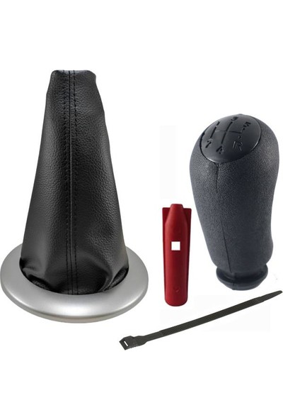 Renault Megane 2 Vites Körüğü+Vites Topuzu Siyah Dikiş + Deri Topuz Siyah Kapak Renault Megane 2 Vites Körüğü+Vites Topuzu Siyah Dikiş + Deri Topuz Siyah Kapak