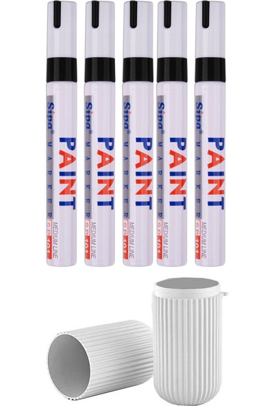 Transformacion 5 Adet Siyah Rötüş ve Derz Boyama Kalemi Özel Kutulu